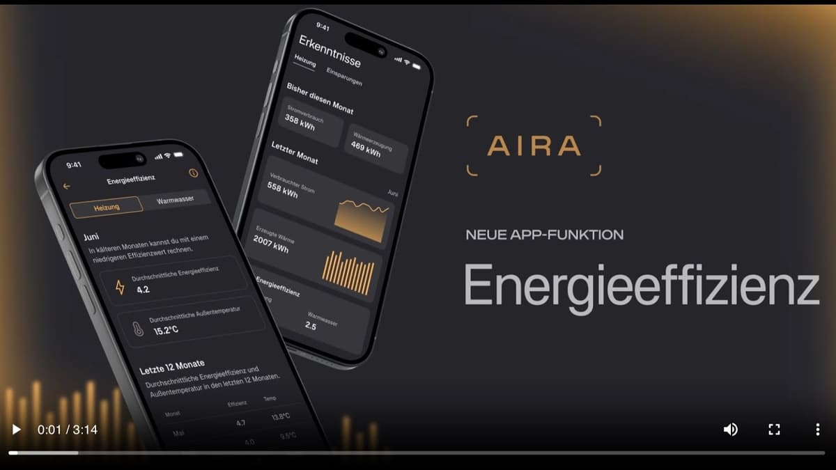 Die smarte Wärmepumpen App von Aira